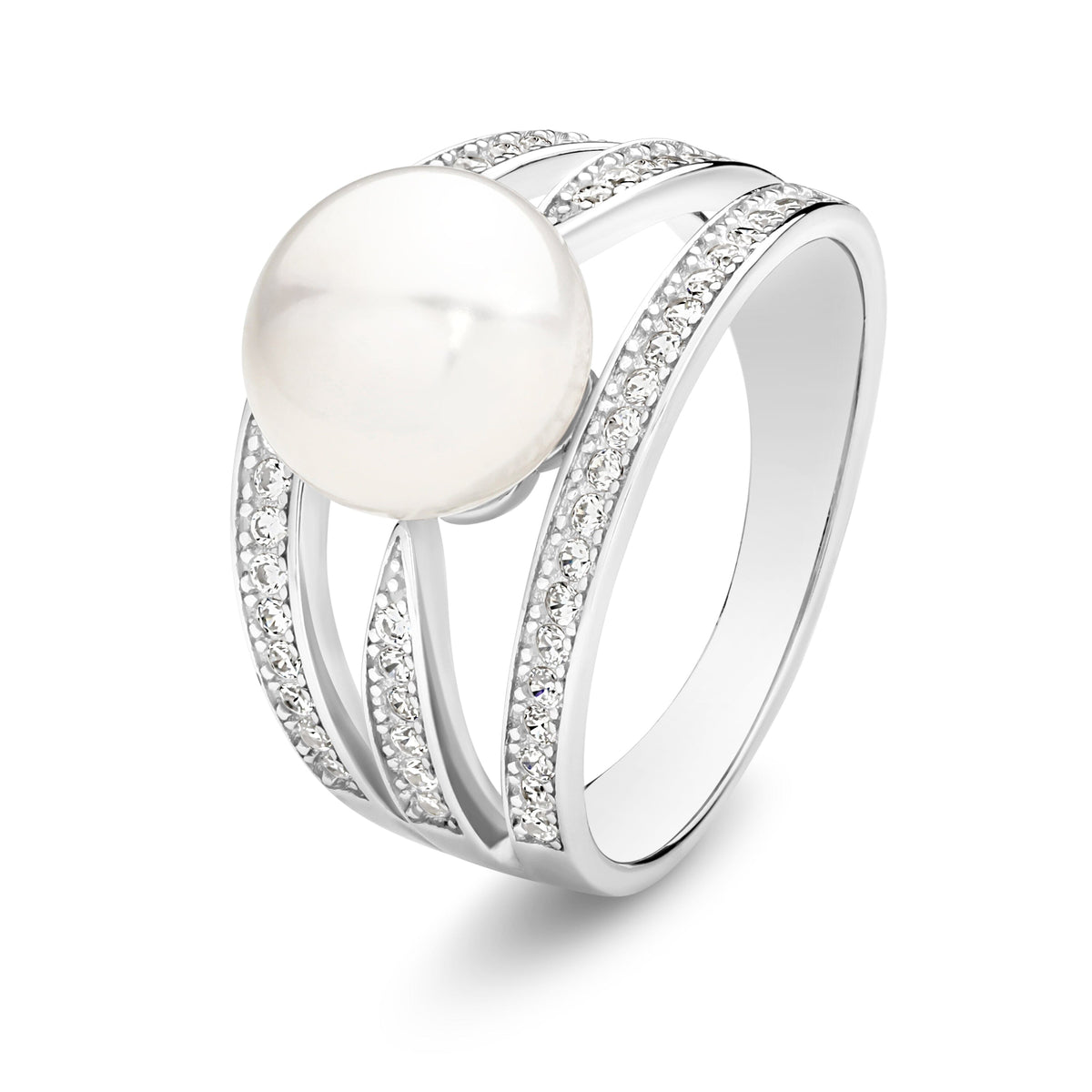Cultured Pearl Cubic Zirconia Layla Ring | Ikecho Australia
